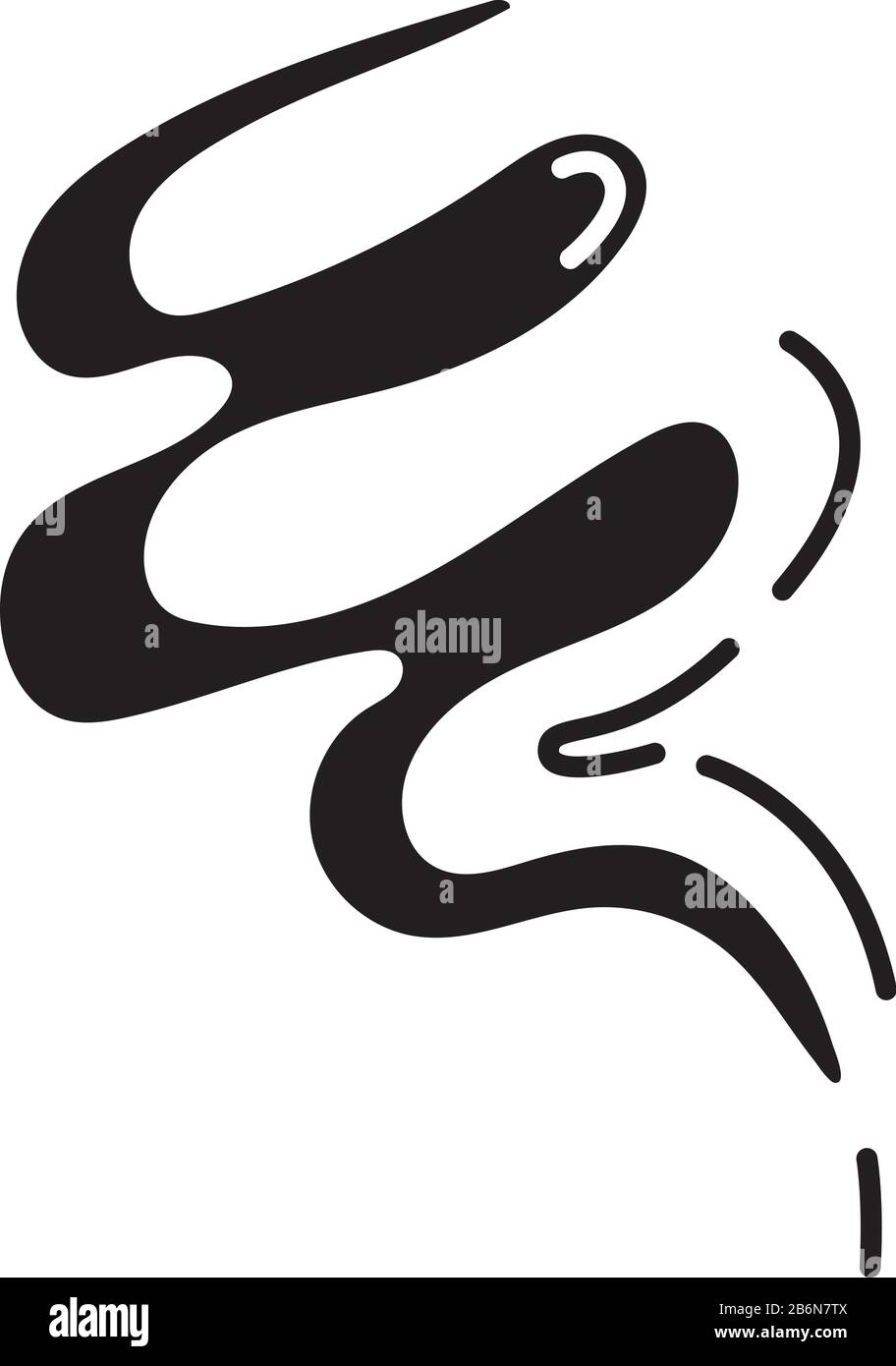 Wind blow black glyph icon. Cold fresh air swirl. Good smell ...