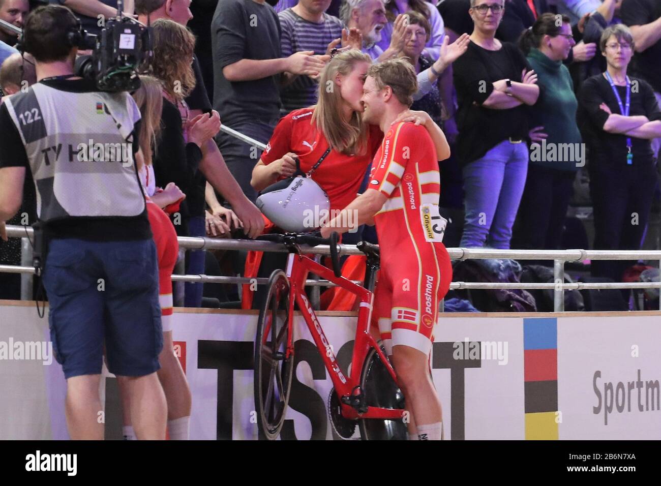 Lasse Norman Hansen of Denmark Men's Madison during the 2020 UCI Track ...