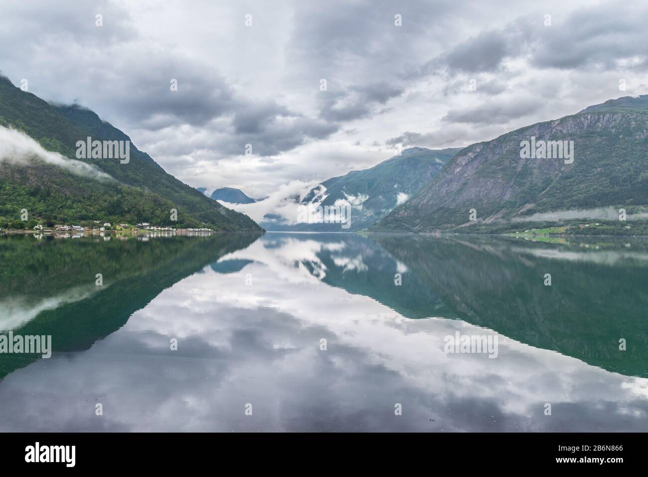 norway fjord reflection Stock Photo - Alamy