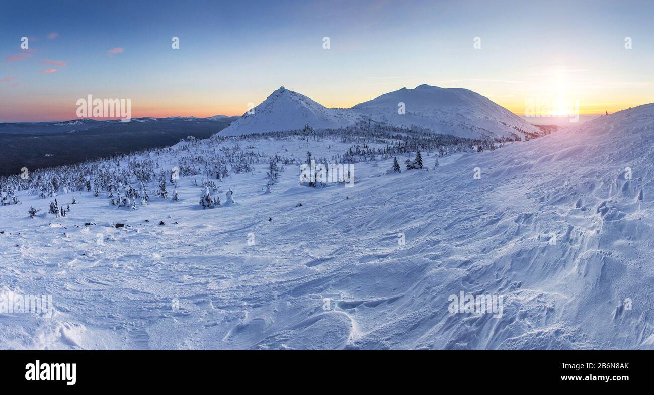 Ural mountains russia snow trees hi-res stock photography and images ...
