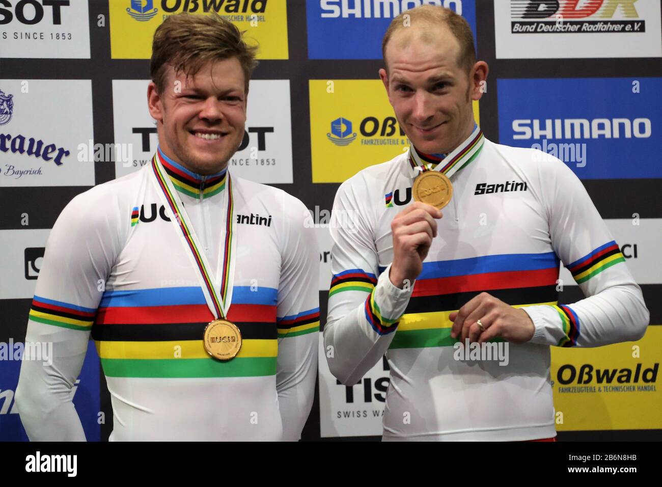 Lasse Norman Hansen and Michael Morkov of Denmark Men's Madison Podium ...
