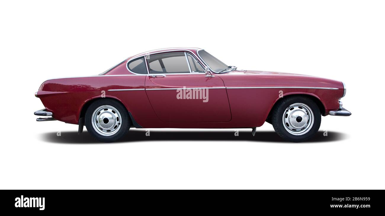 classic Swedish car isolated on white Stock Photo - Alamy