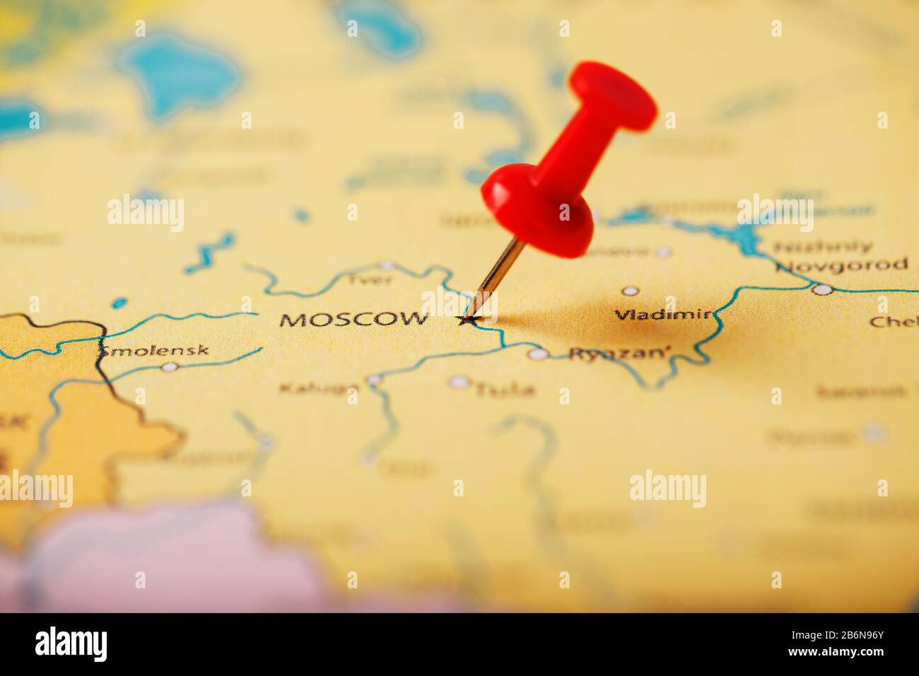 The location of the destination on the map of Moscow is indicated by a ...