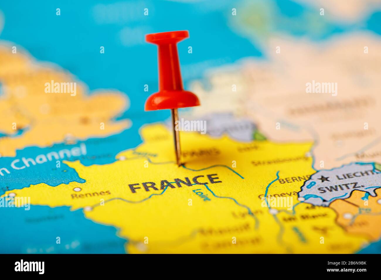 The location of the destination on the map of France is indicated by a ...