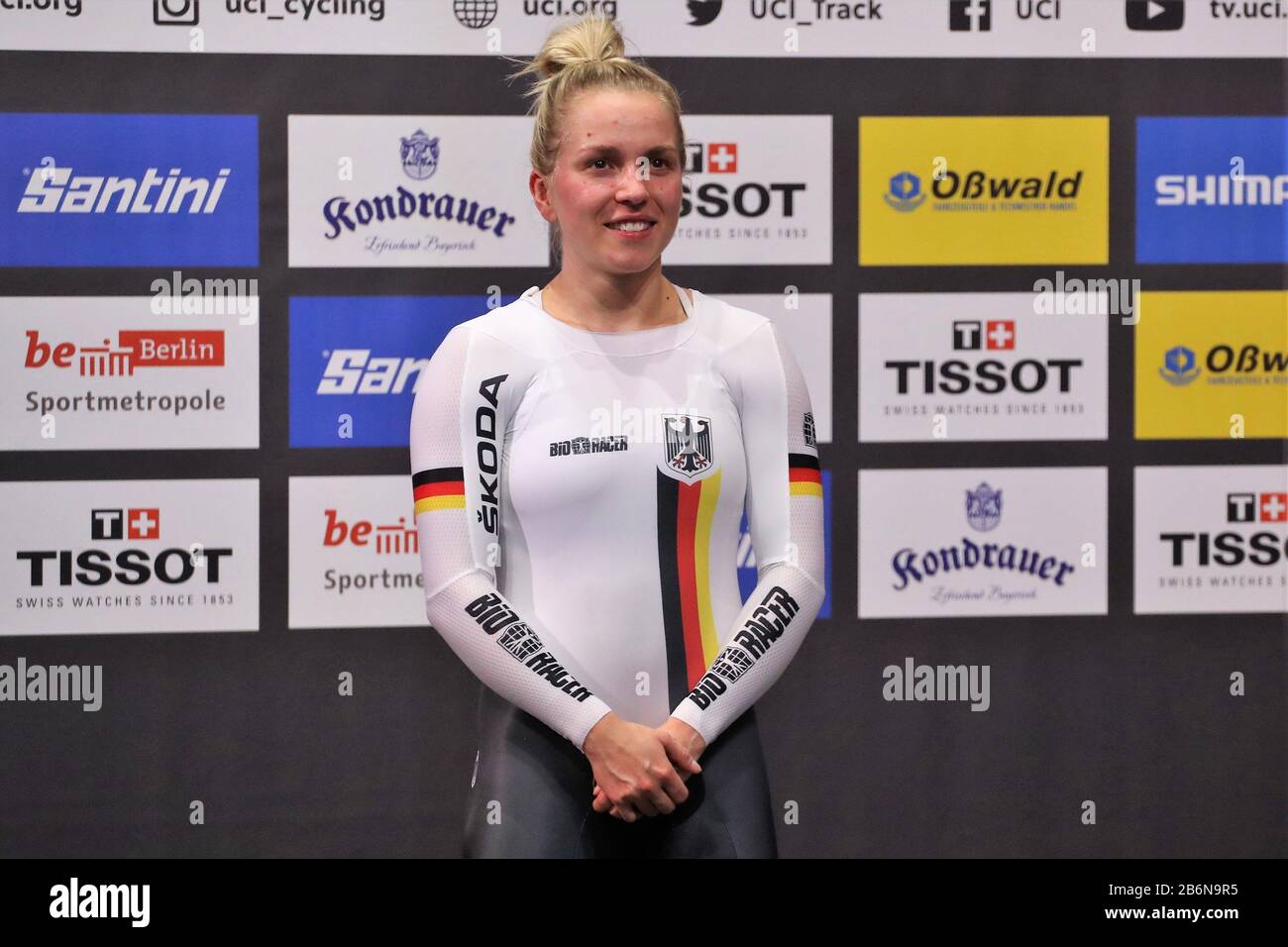 Emma Hinze of Germany Women's Keirin - Podium during the 2020 UCI Track ...