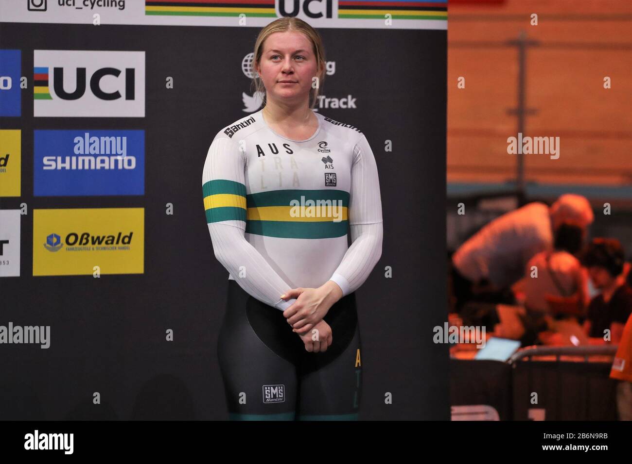 Stephanie Morton of Australia Women's Keirin - Podium during the 2020 ...