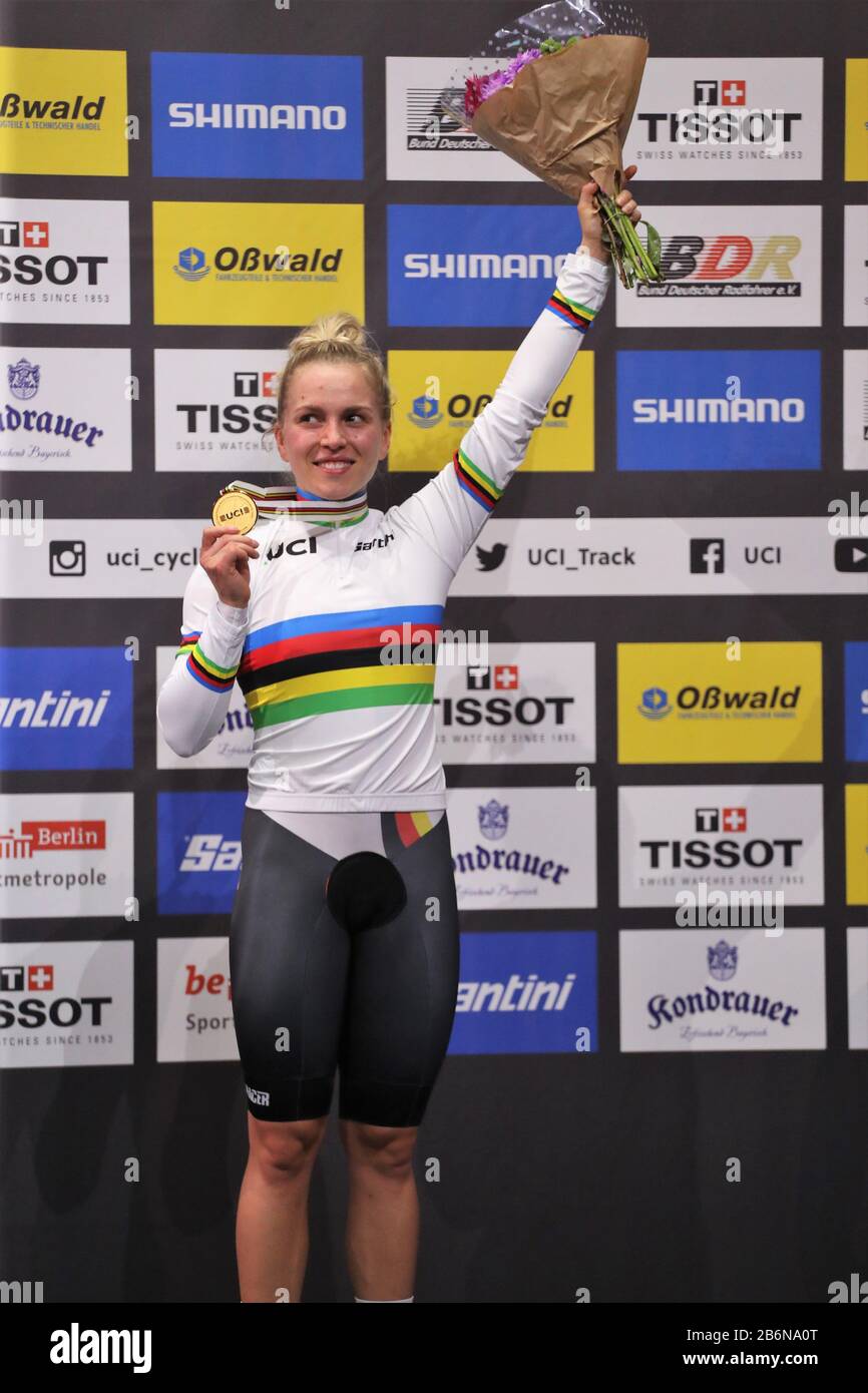 Emma Hinze of Germany Women's Keirin - Podium during the 2020 UCI Track ...