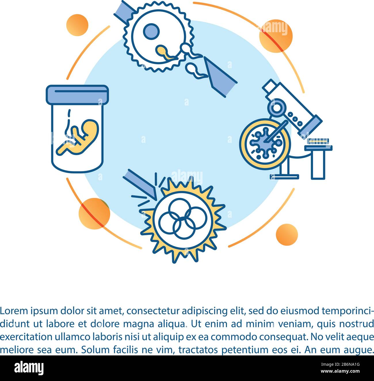 Reproductive technology concept icon with text. Biotechnology ...