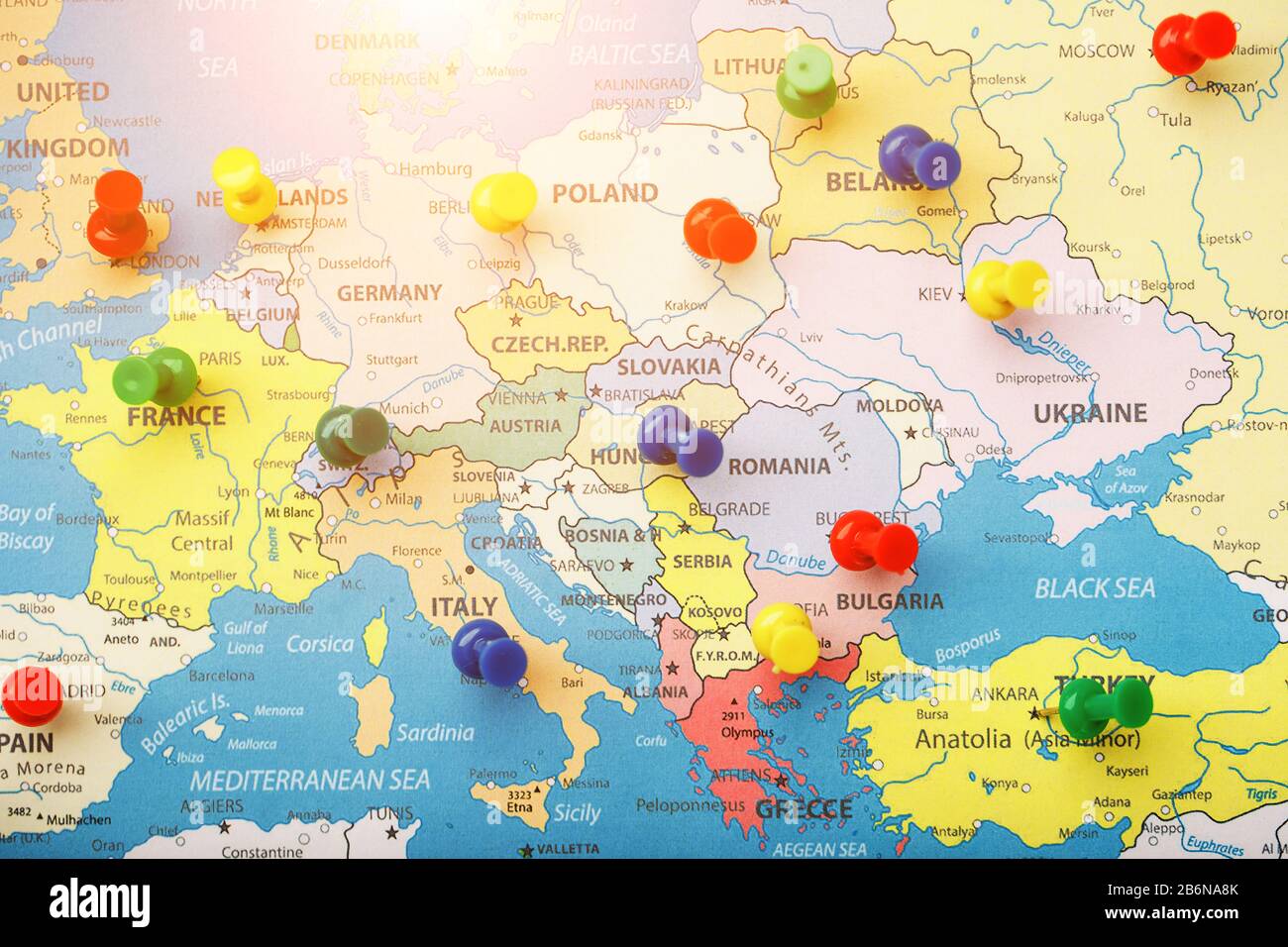 The multi-colored buttons indicate the location and coordinates of your ...