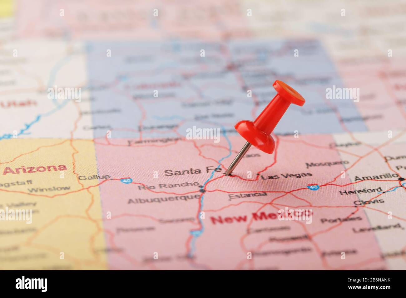 Santa Fe New Mexico Map High Resolution Stock Photography and Images ...