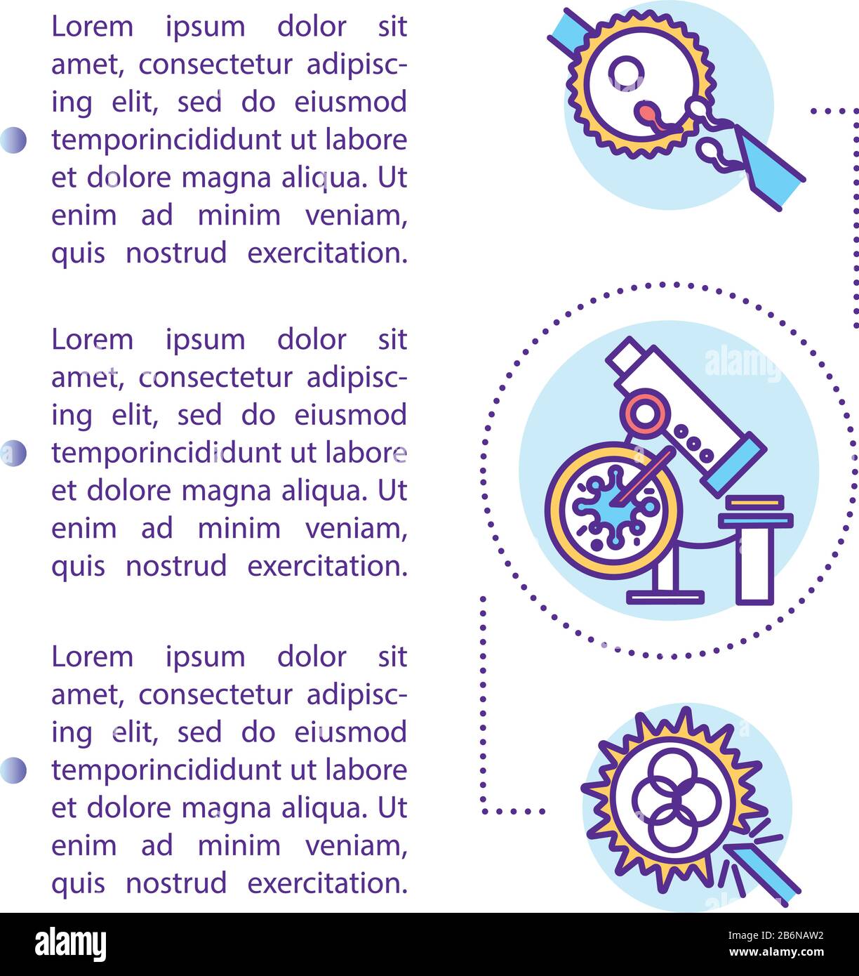 Reproductive technology concept icon with text. In vitro fertilization ...