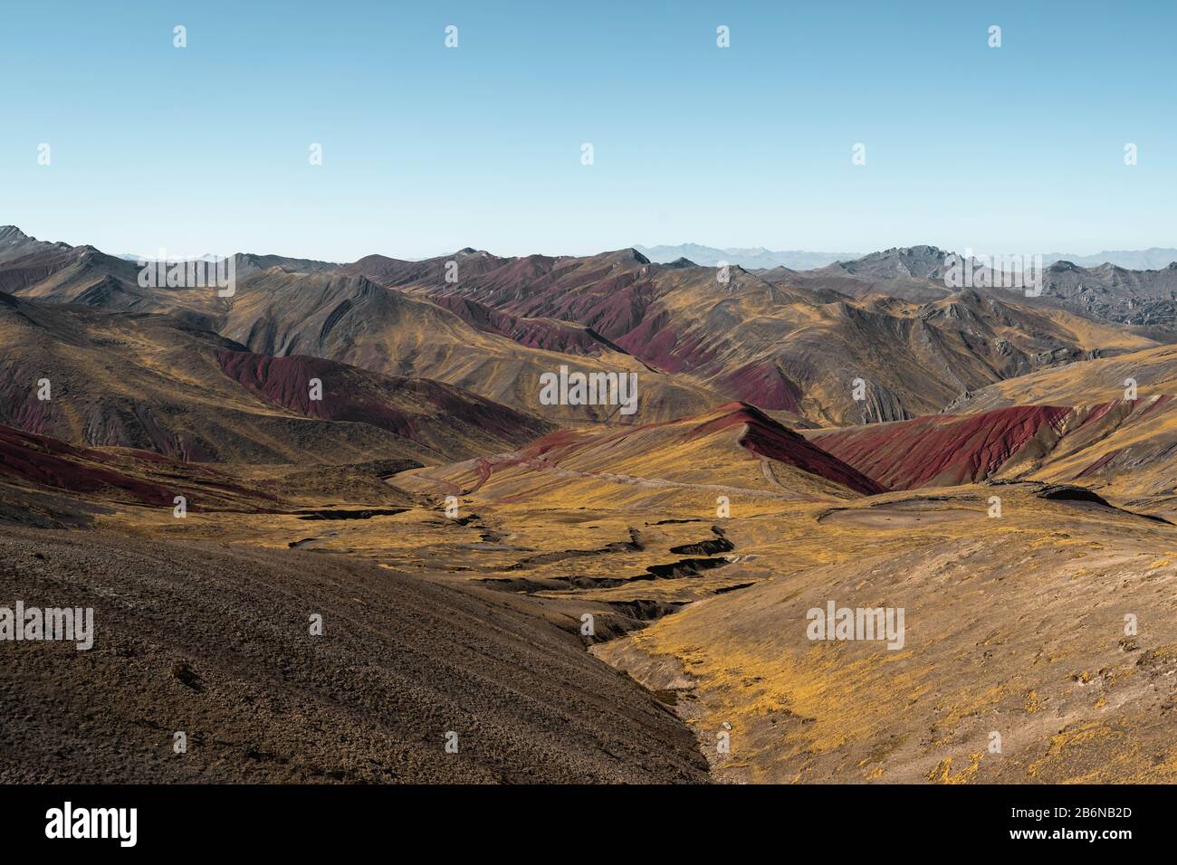 Colourful Rainbow Mountains in Palccoyo (alternative to Vinicunca) with ...