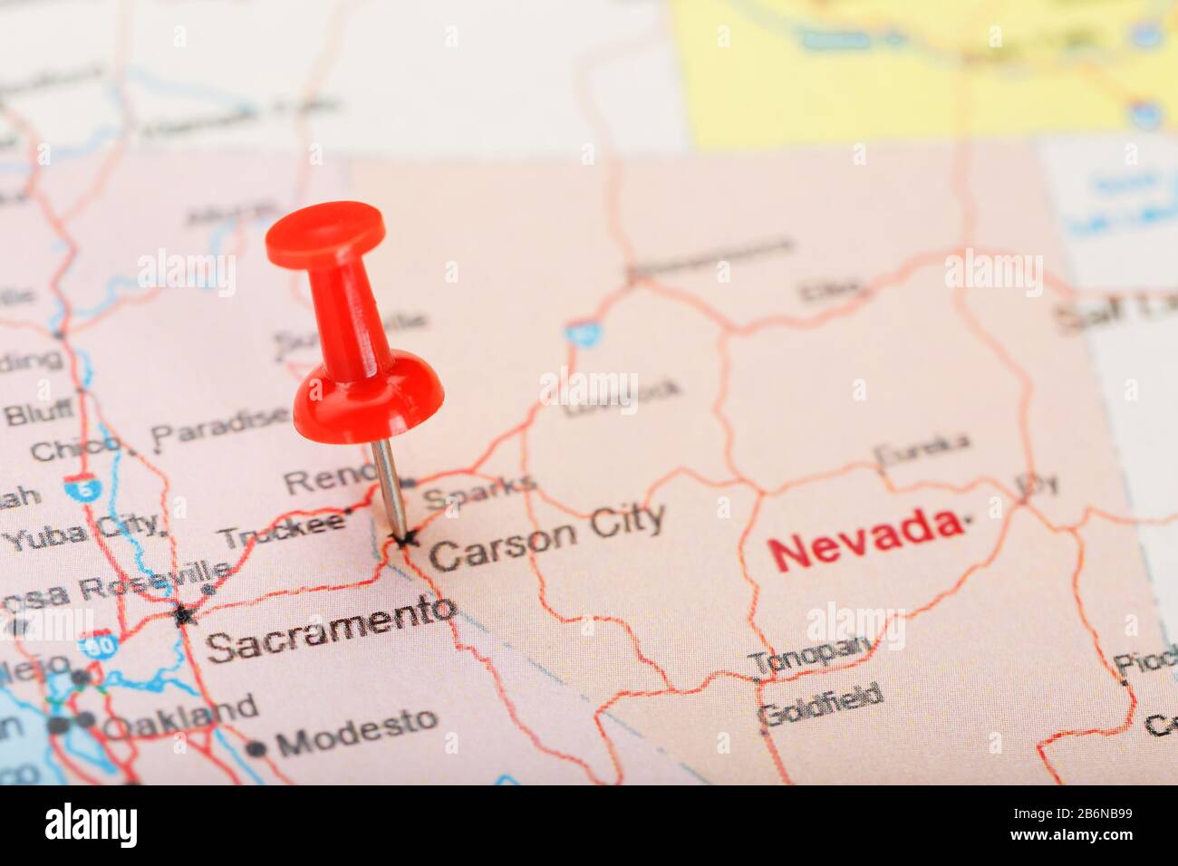 Map of carson city hi-res stock photography and images - Alamy