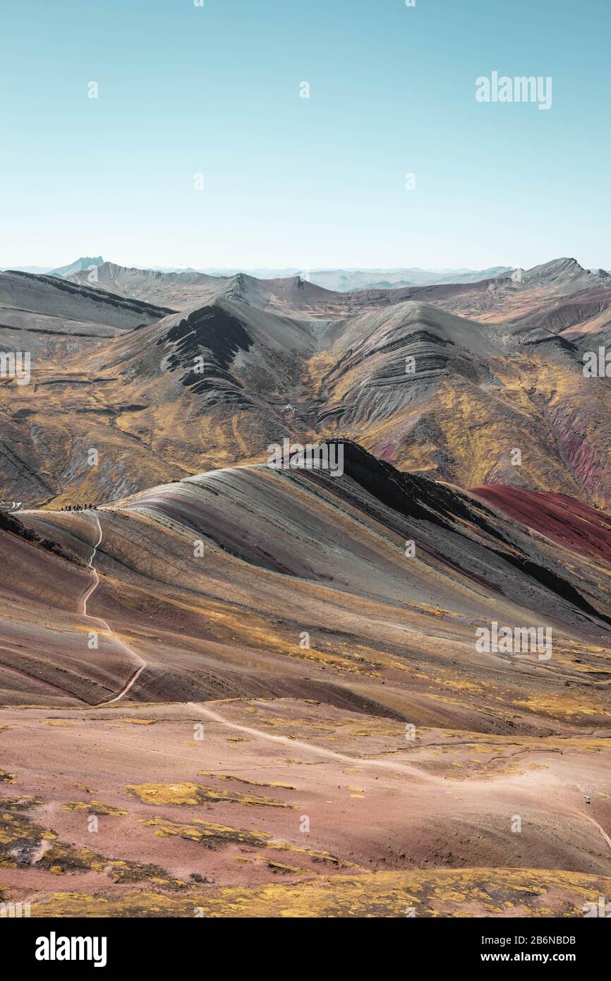 Colourful Rainbow Mountains in Palccoyo (alternative to Vinicunca) with ...