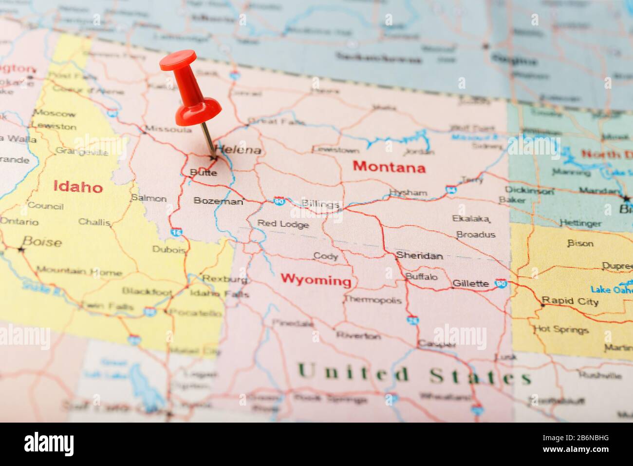 Helena montana map hi-res stock photography and images - Alamy