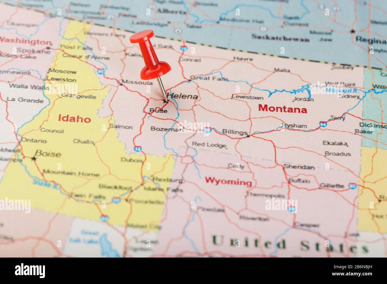 Helena montana map hi-res stock photography and images - Alamy