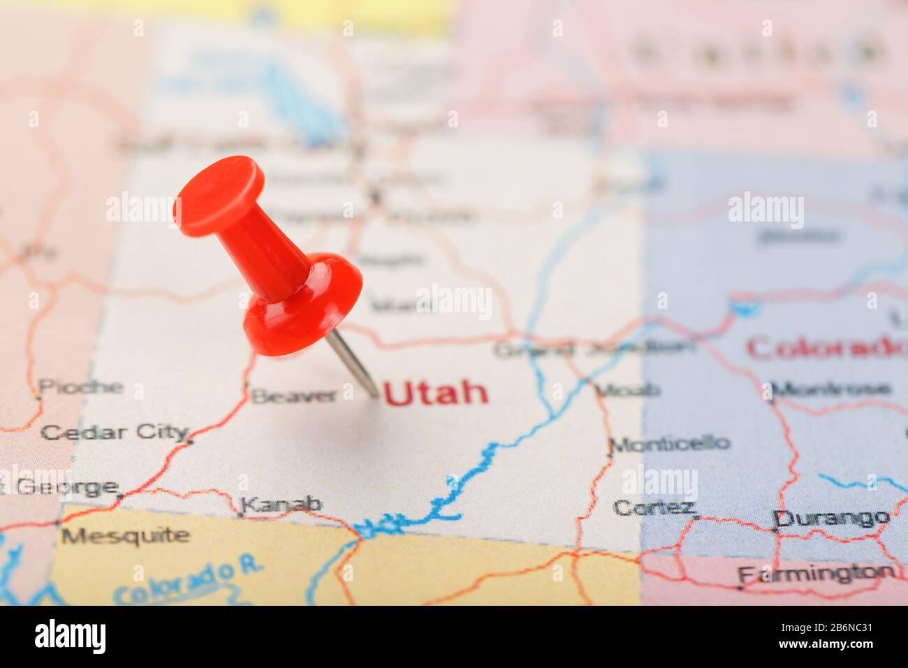 Salt lake city utah on a map hi-res stock photography and images - Alamy
