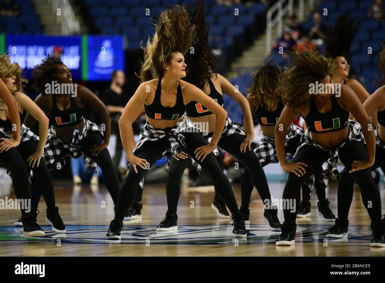 Greensboro, NC, USA. 11th Mar, 2020. The Miami (Fl) Hurricanes dance ...