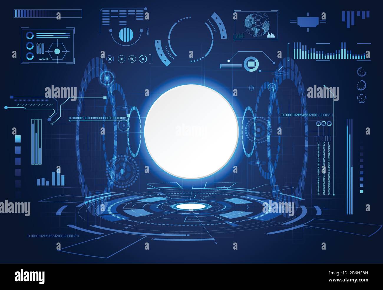 abstract technology ui futuristic concept hud interface hologram elements of digital data chart ...