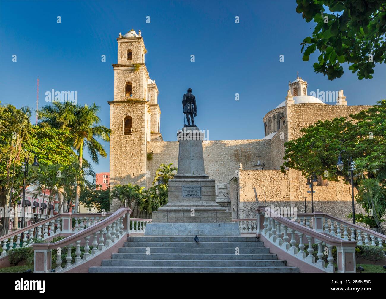 Iglesia de Jesus, statue of General Manuel Cepeda Peraza, governor of ...