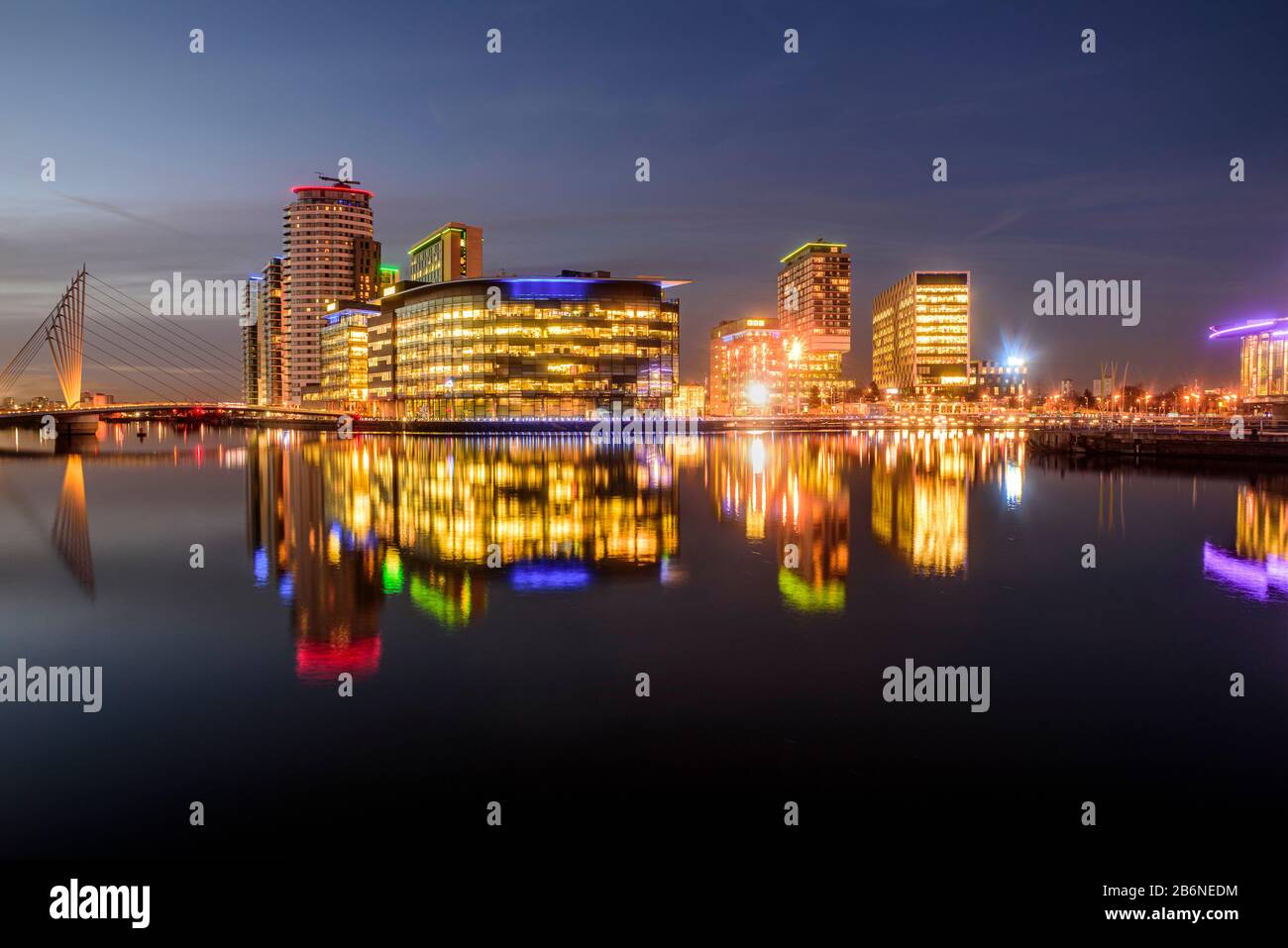 MediaCityUK and MediaCity Bridge, Salford Quays, Greater Manchester ...