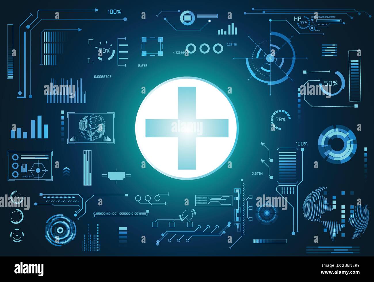 abstract technology ui futuristic concept health hud interface hologram ...