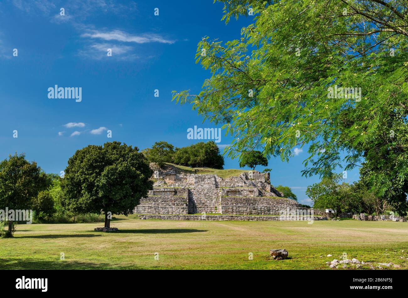 Maya pyramid ruins in Ake, Yucatan, Mexico Stock Photo - Alamy