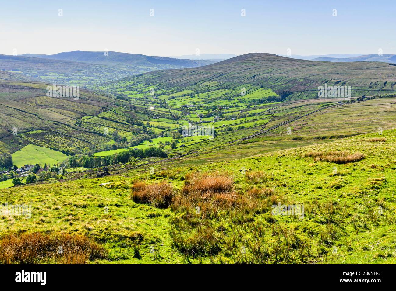 View over Dentdale in the Yorkshire Dales, from the Driving Road ...