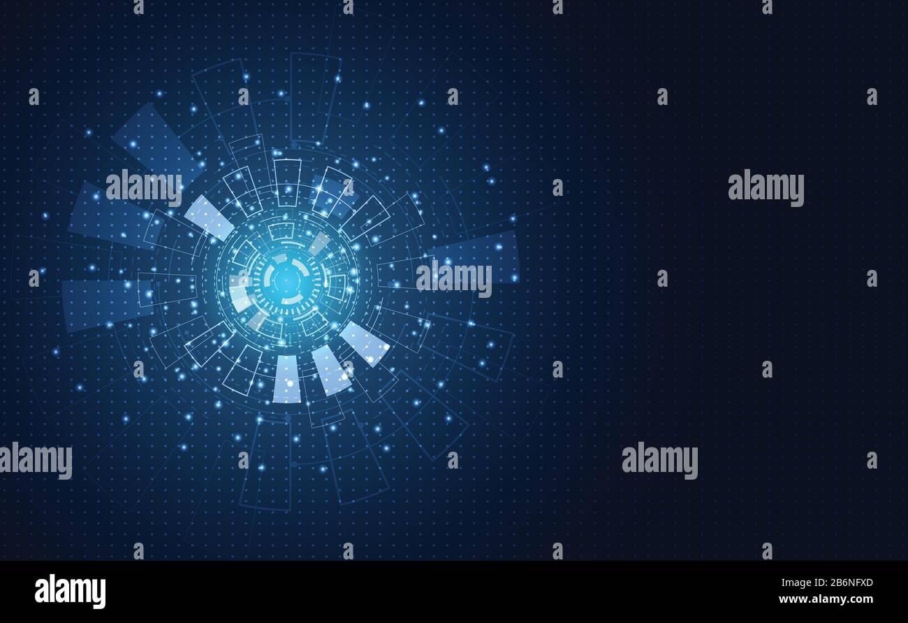 abstract technology futuristic concept circle digital program ...