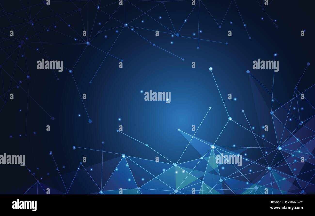 Modern abstract network science connection technology internet and ...
