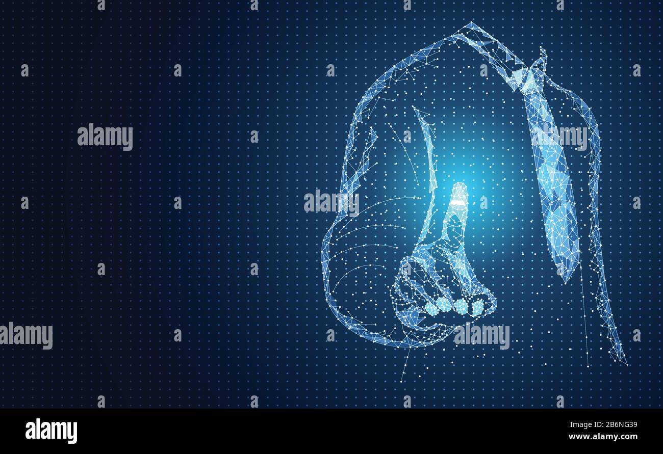 Wireframe hand pointing Stock Vector Images - Alamy