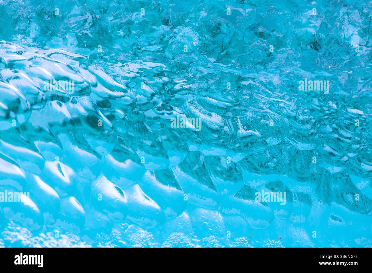 Abstract pattern in melting ice floe / iceberg showing texture due to ...
