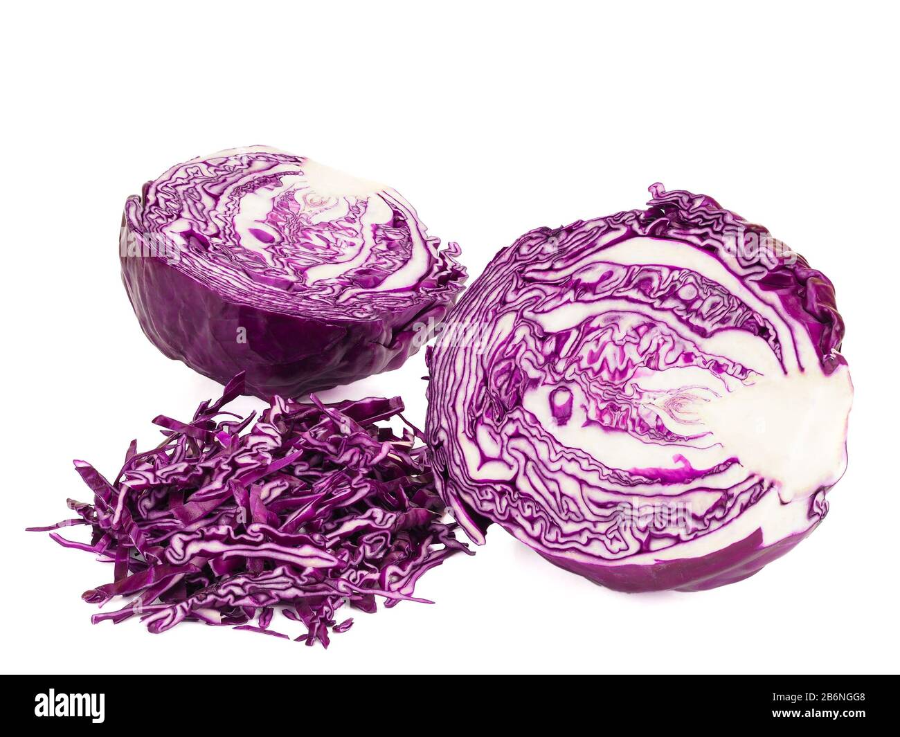 fresh red cabbage on white background Stock Photo - Alamy