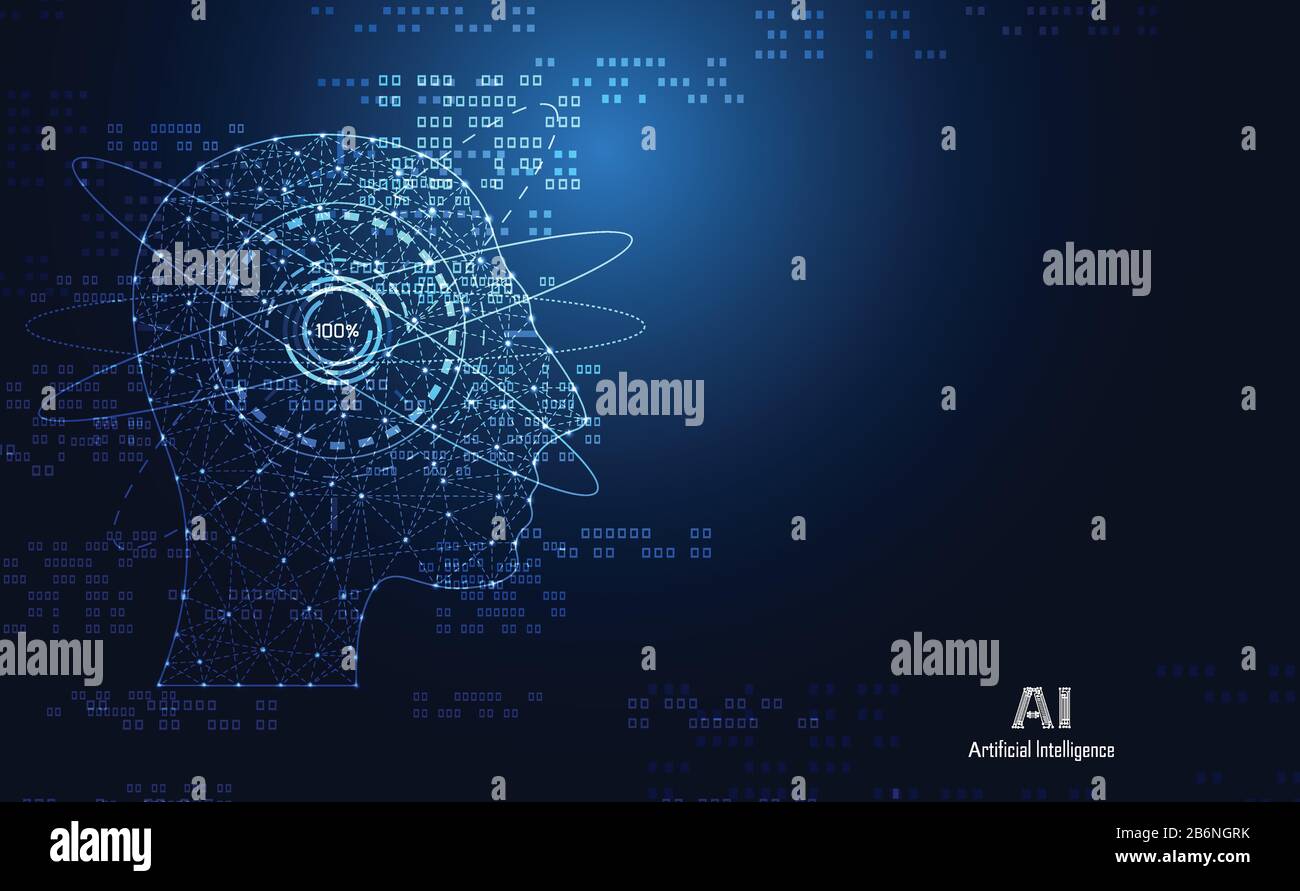 Abstract health medical science consist head human digital technology ...