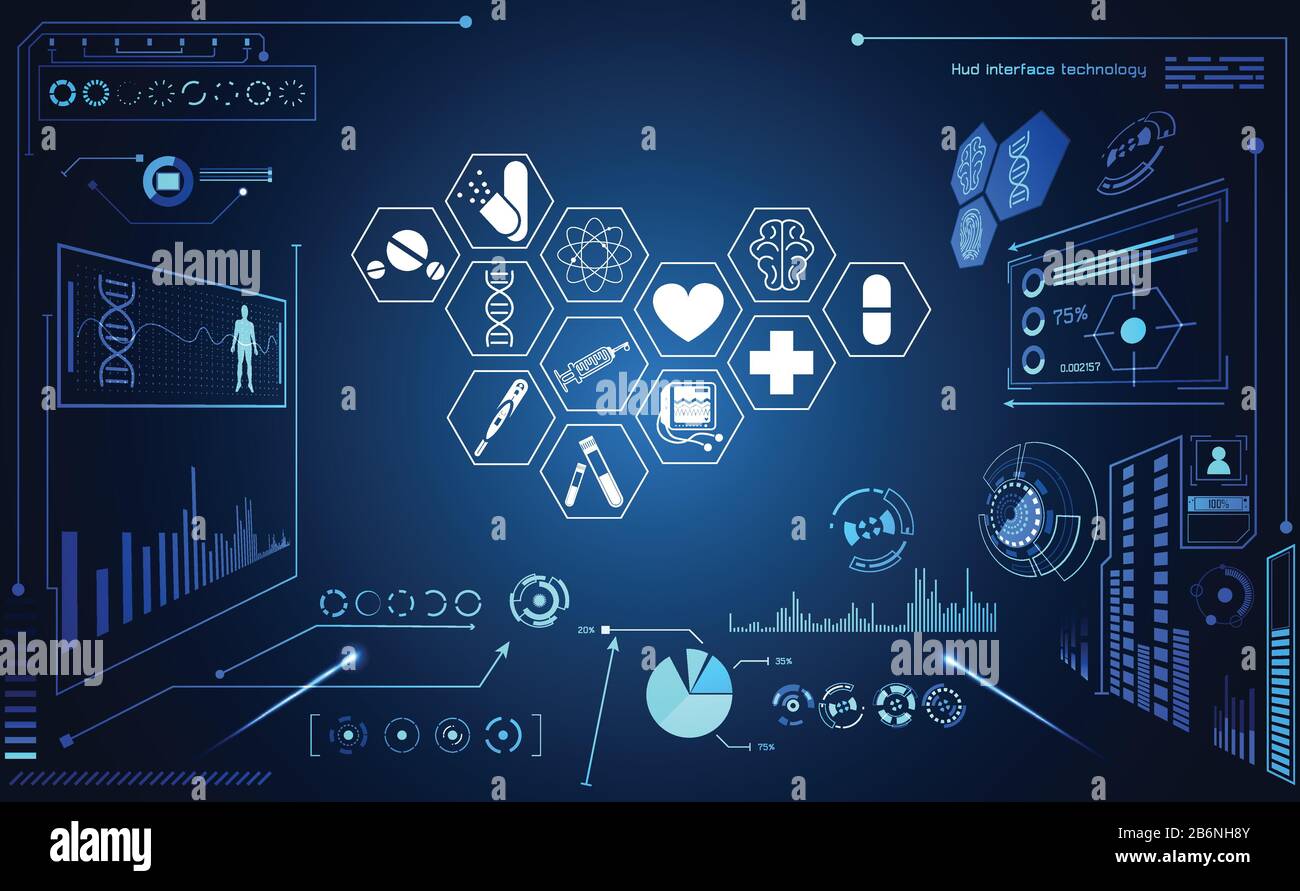 Abstract health medical ui futuristic hud interface hologram science ...