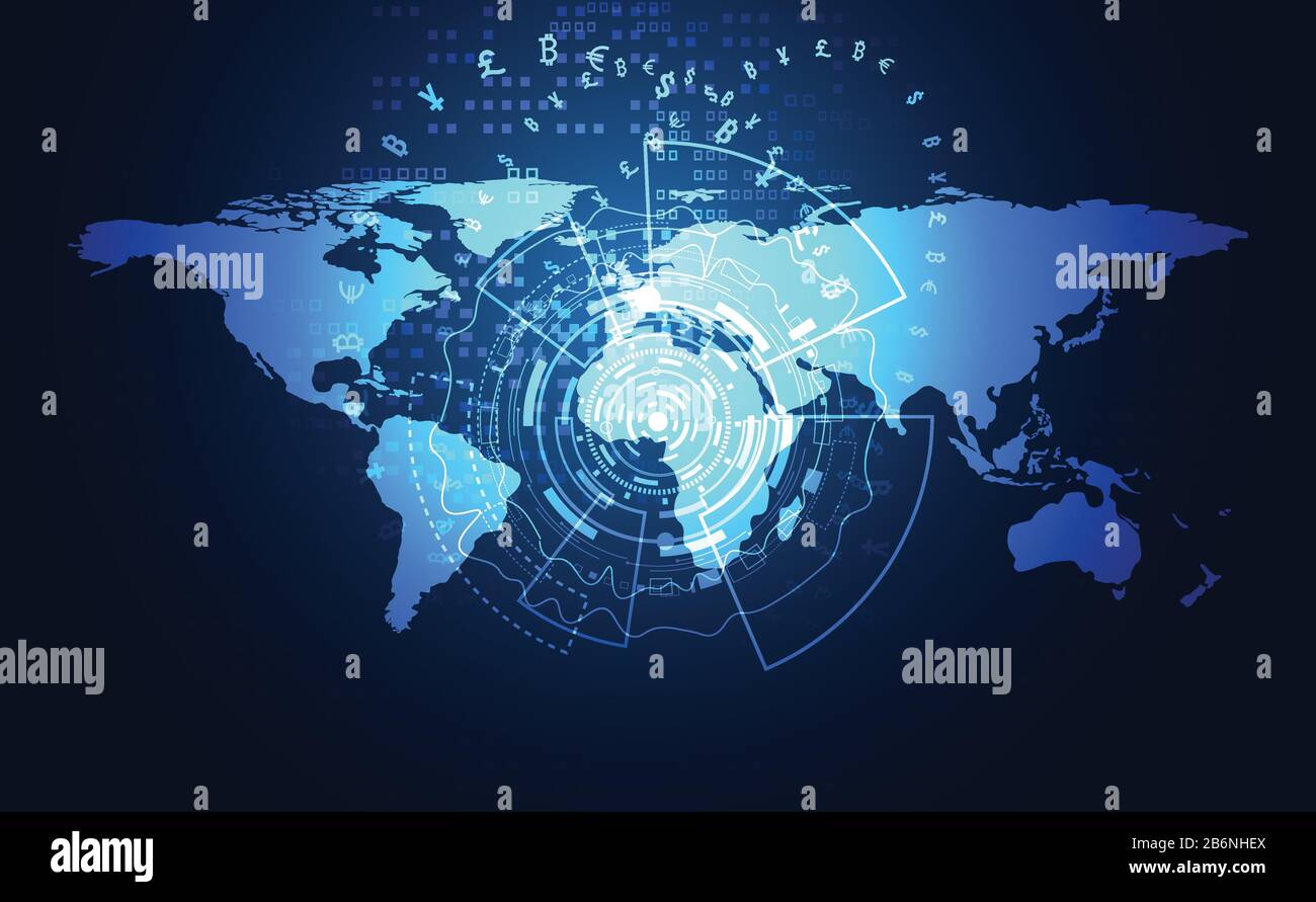 Abstract Big data Communication Technology global digital ...