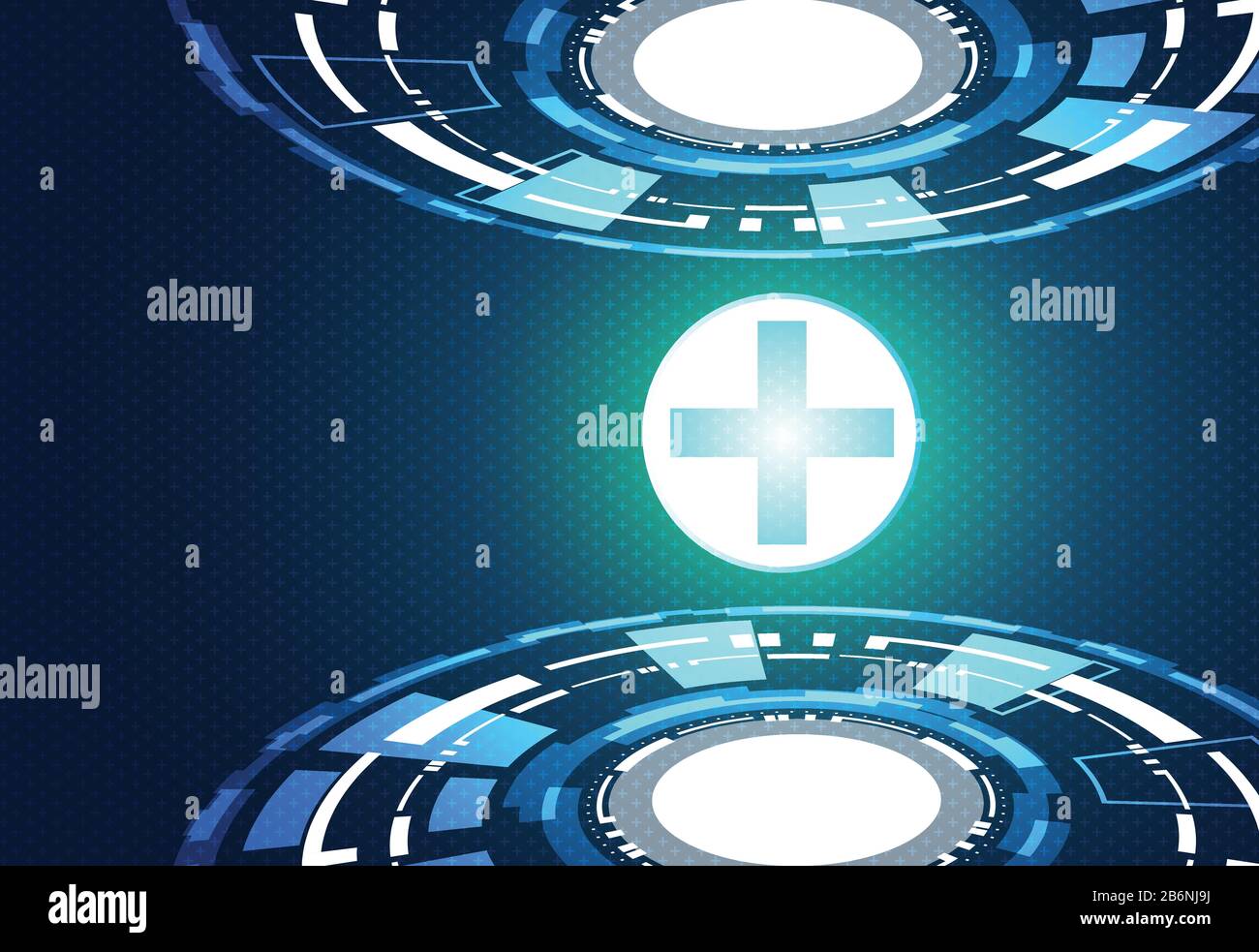 abstract technology background concept health green blue digital circle ...