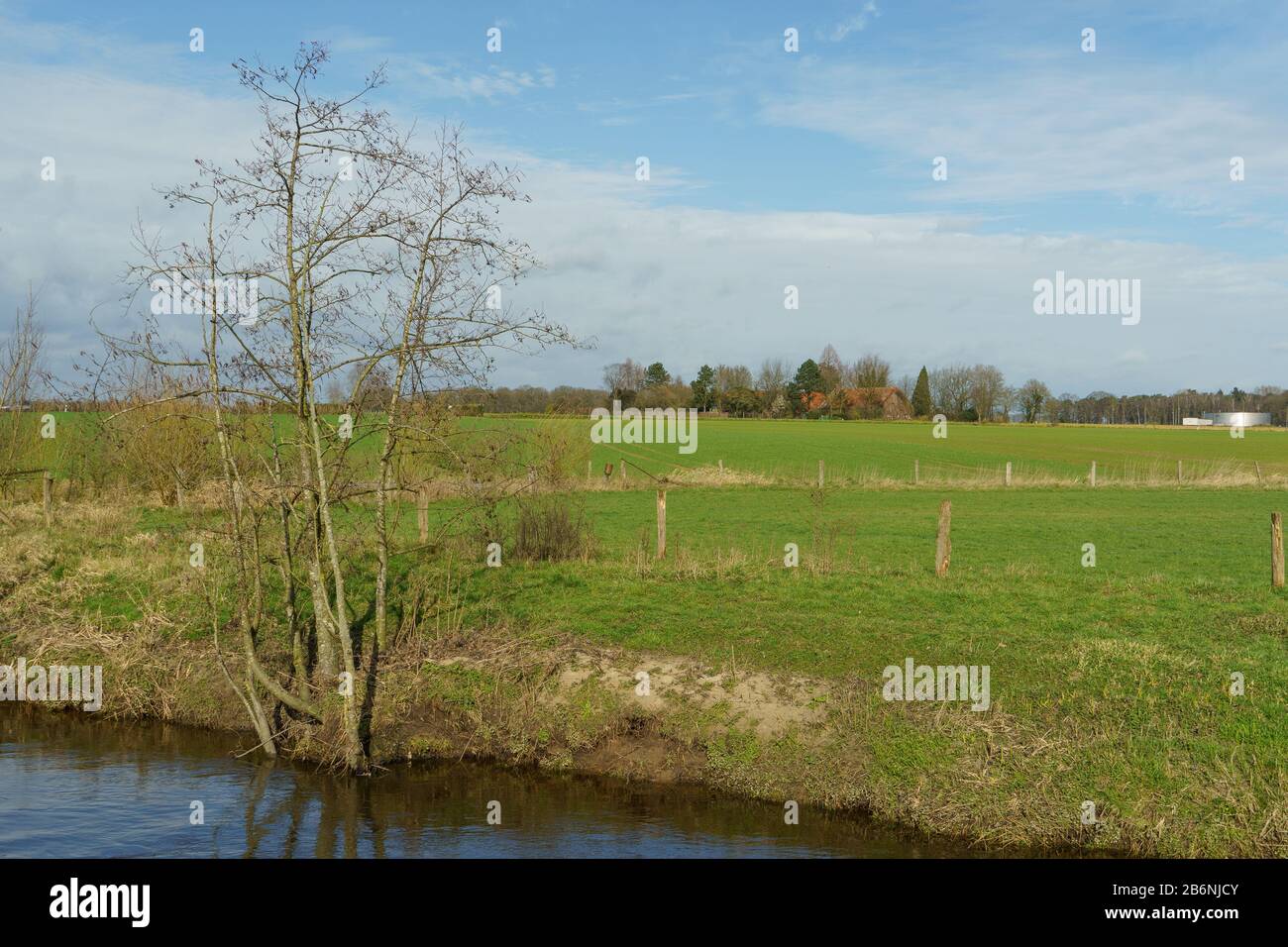 hiking at a german river Stock Photo - Alamy