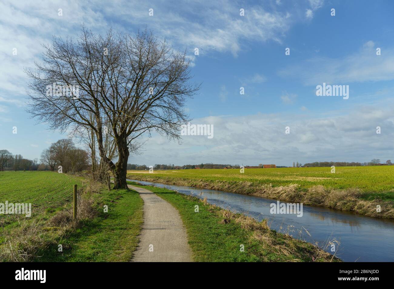 hiking at a german river Stock Photo - Alamy