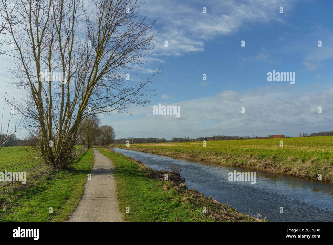 hiking at a german river Stock Photo - Alamy