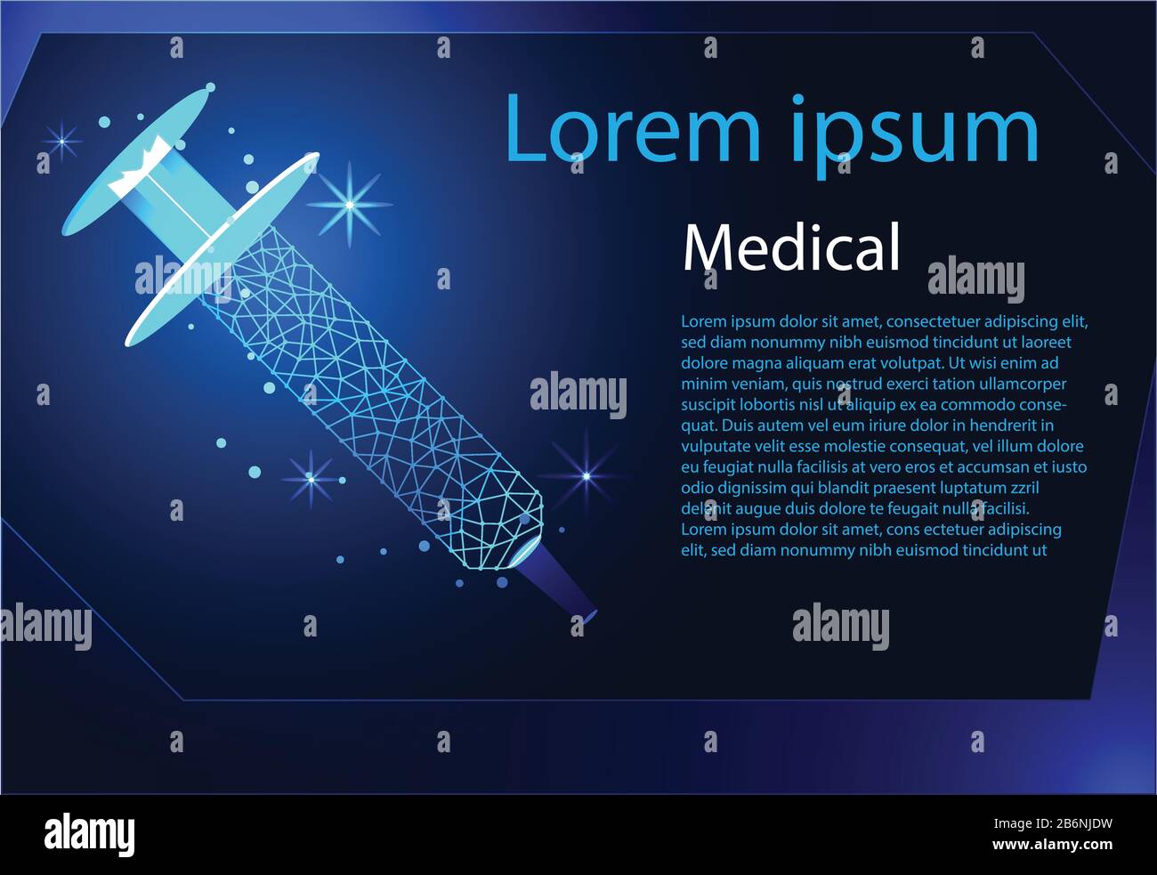 Abstract health medical science consist syringe digital technology ...