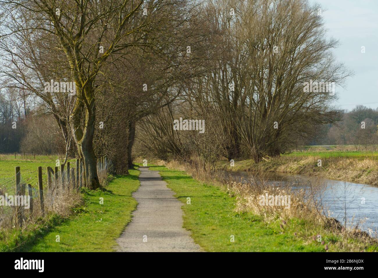 hiking at a german river Stock Photo - Alamy