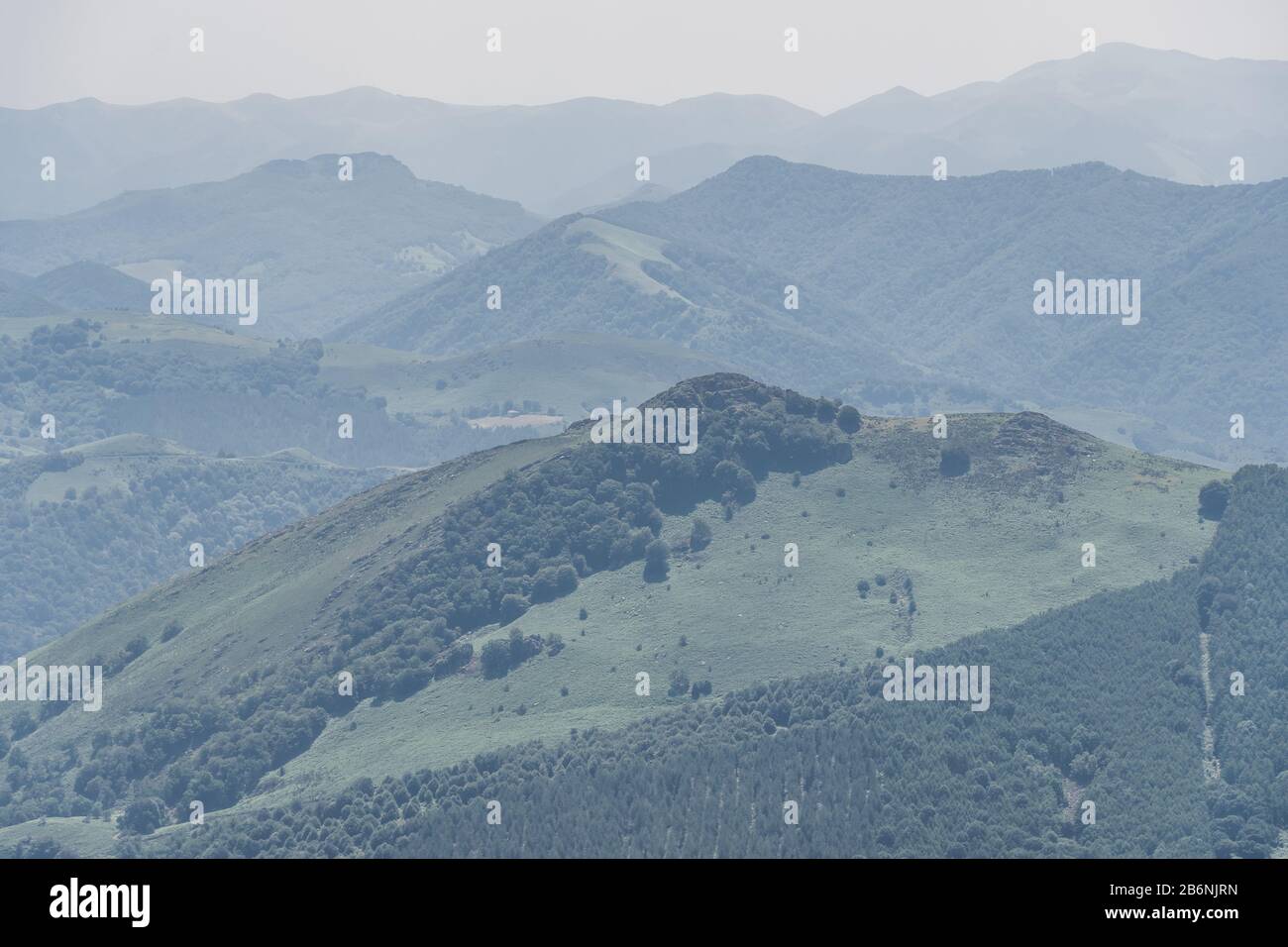 The Rhune mountain in the Pyrenees-Atlantique in France Stock Photo - Alamy