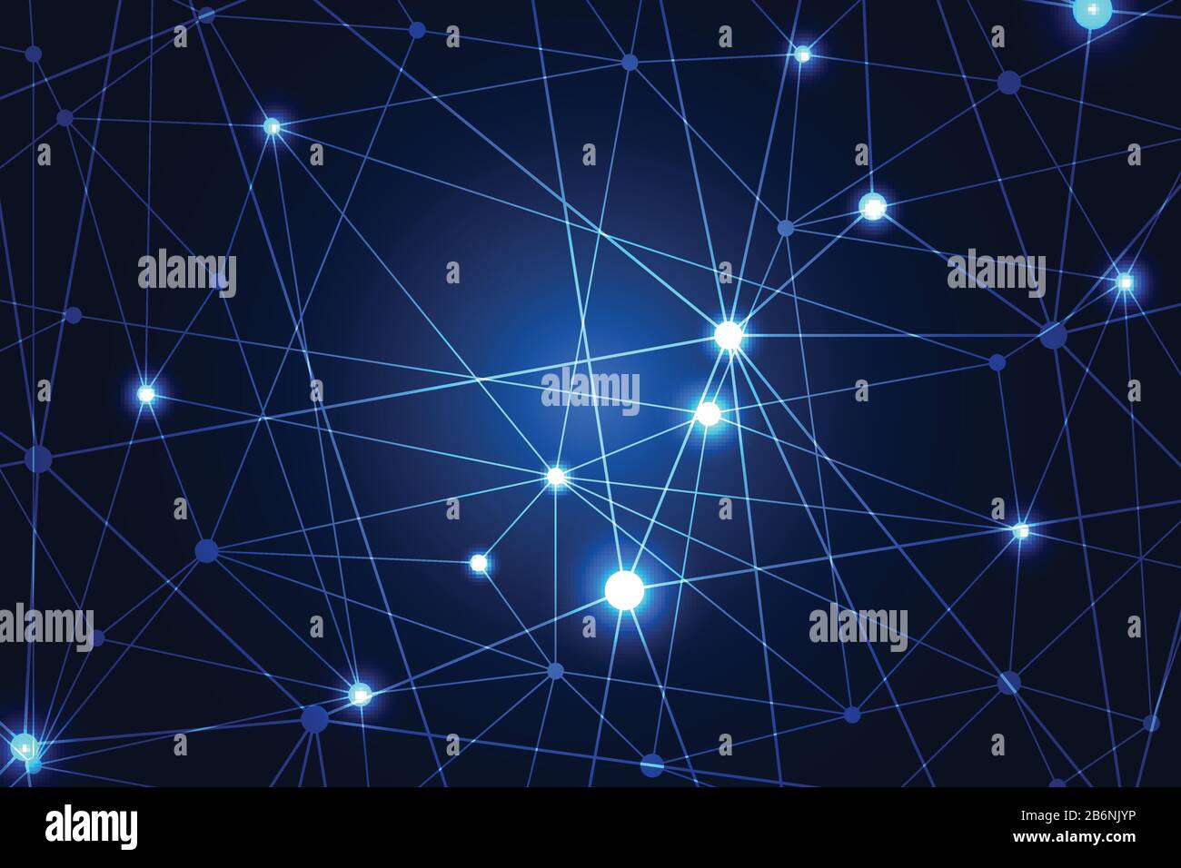 abstract technology concept digital link on hi tech blue background ...