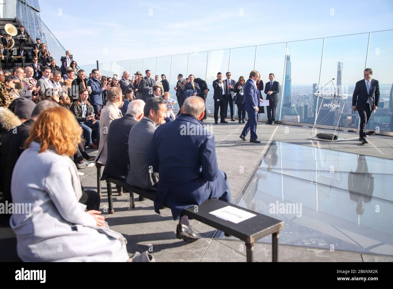 New York, USA. 11th Mar, 2020. Inauguration of The Edge observatory in ...