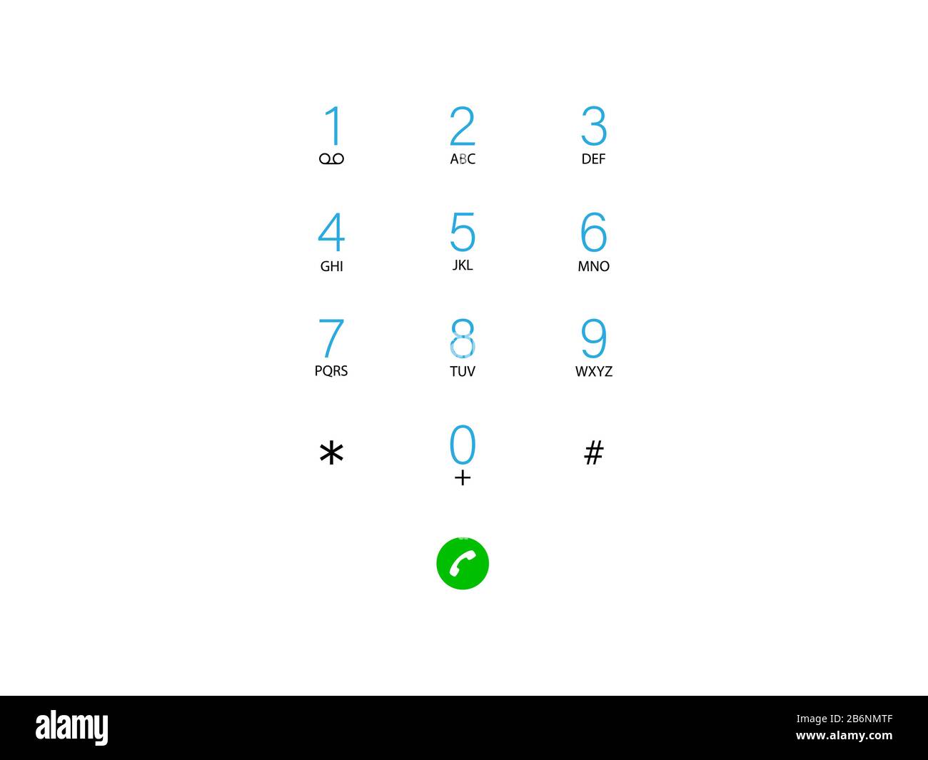 Interface keypad, numbers icon. Vector illustration, flat design Stock ...