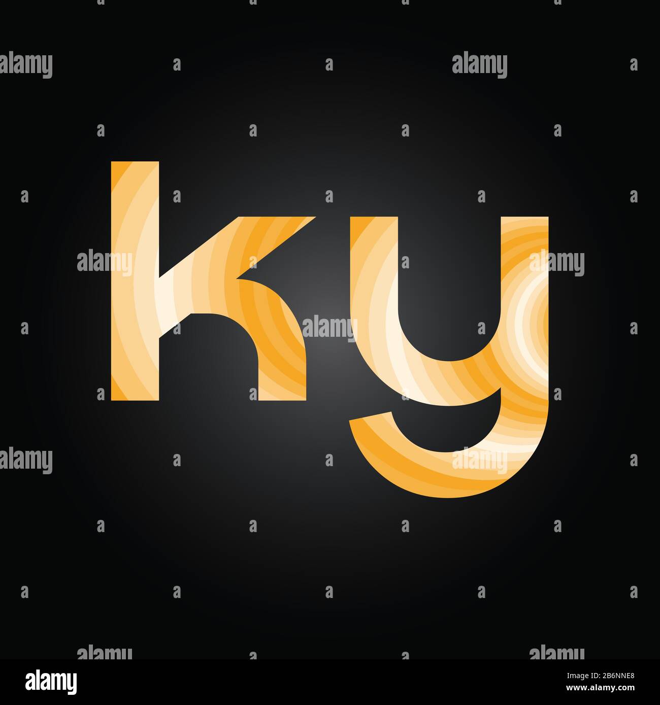 Initial ALphabet KY Logo Design vector Template. Abstract Letter KY ...