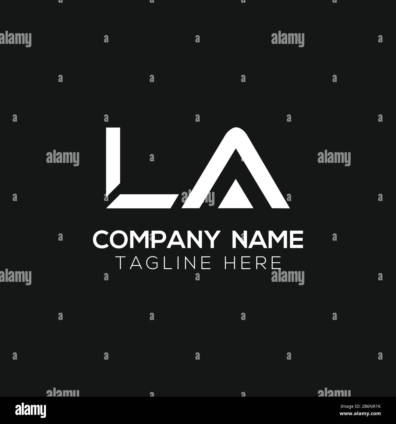 Initial LA letter Business Logo Design vector Template. Abstract Letter ...