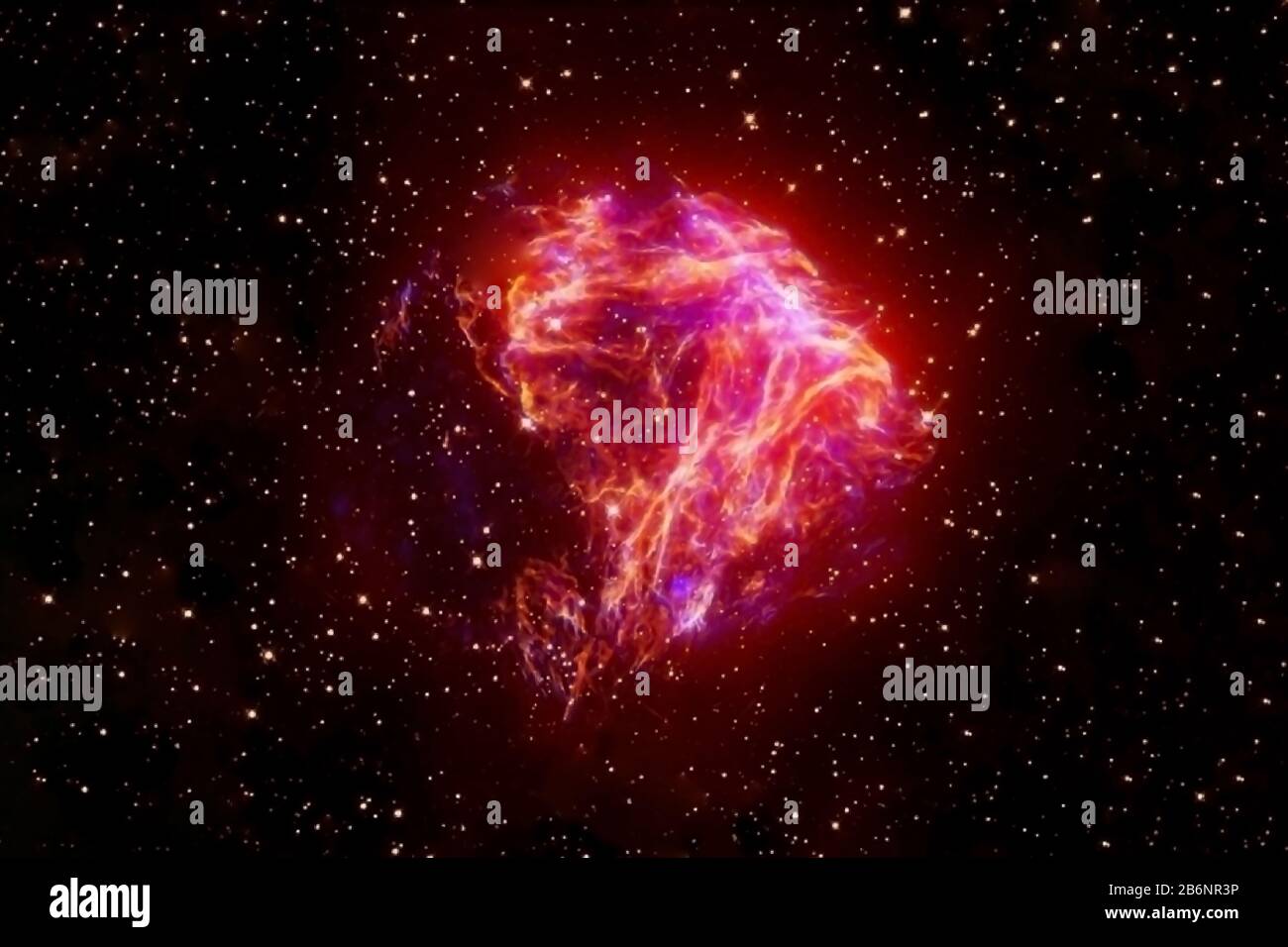 Beautiful red cosmic nebula in deep space. Elements of this image were ...