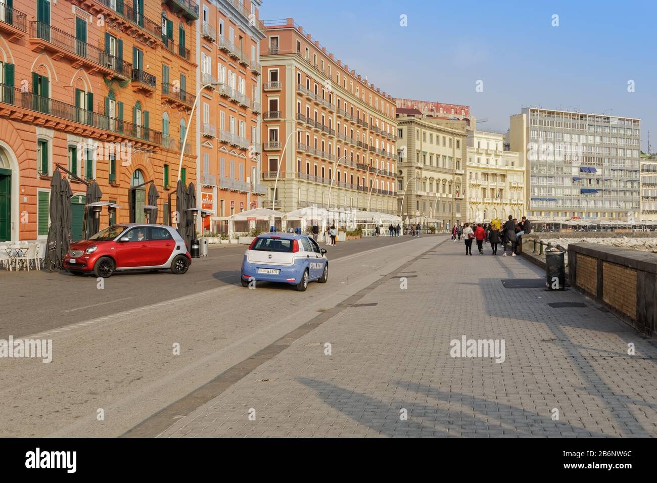 Italian Police force car patrolling. State Police, Polizia di Stato ...